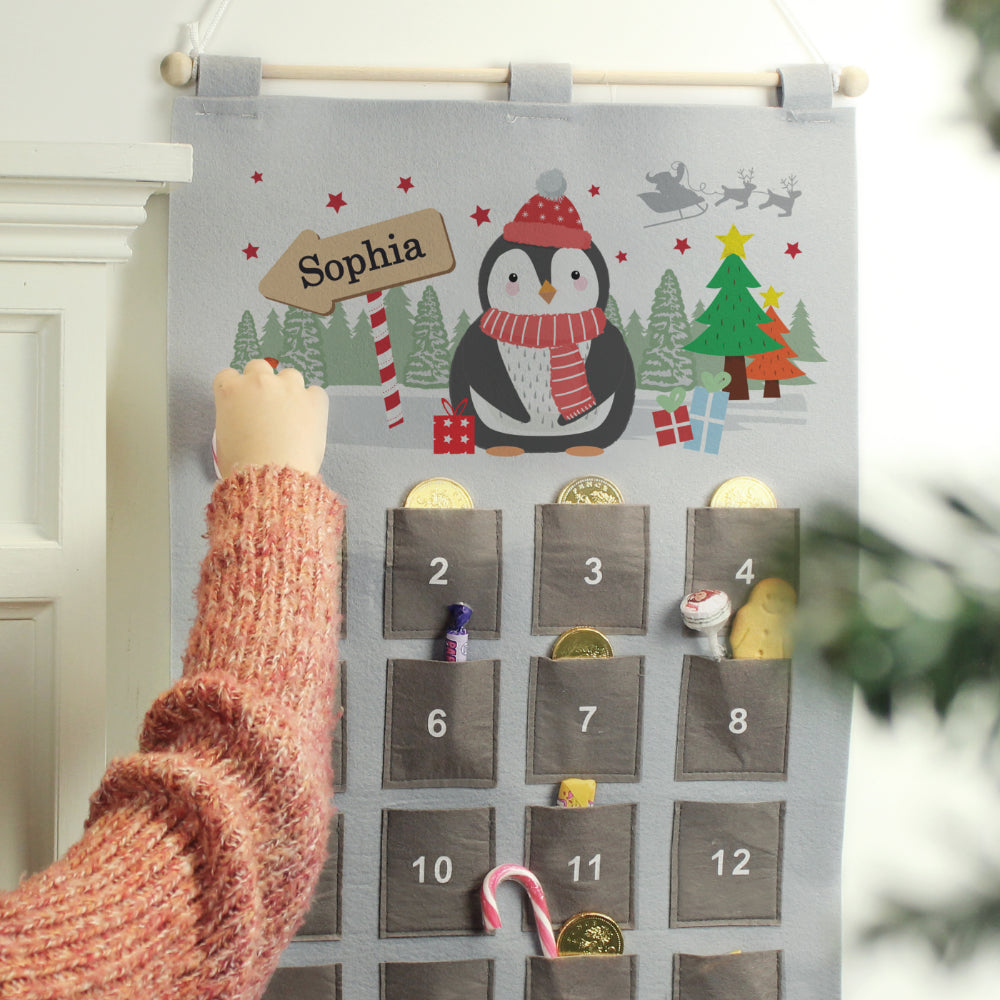 Personalilsed Christmas Felt Pocket Advent Calendars – Junior Bambinos