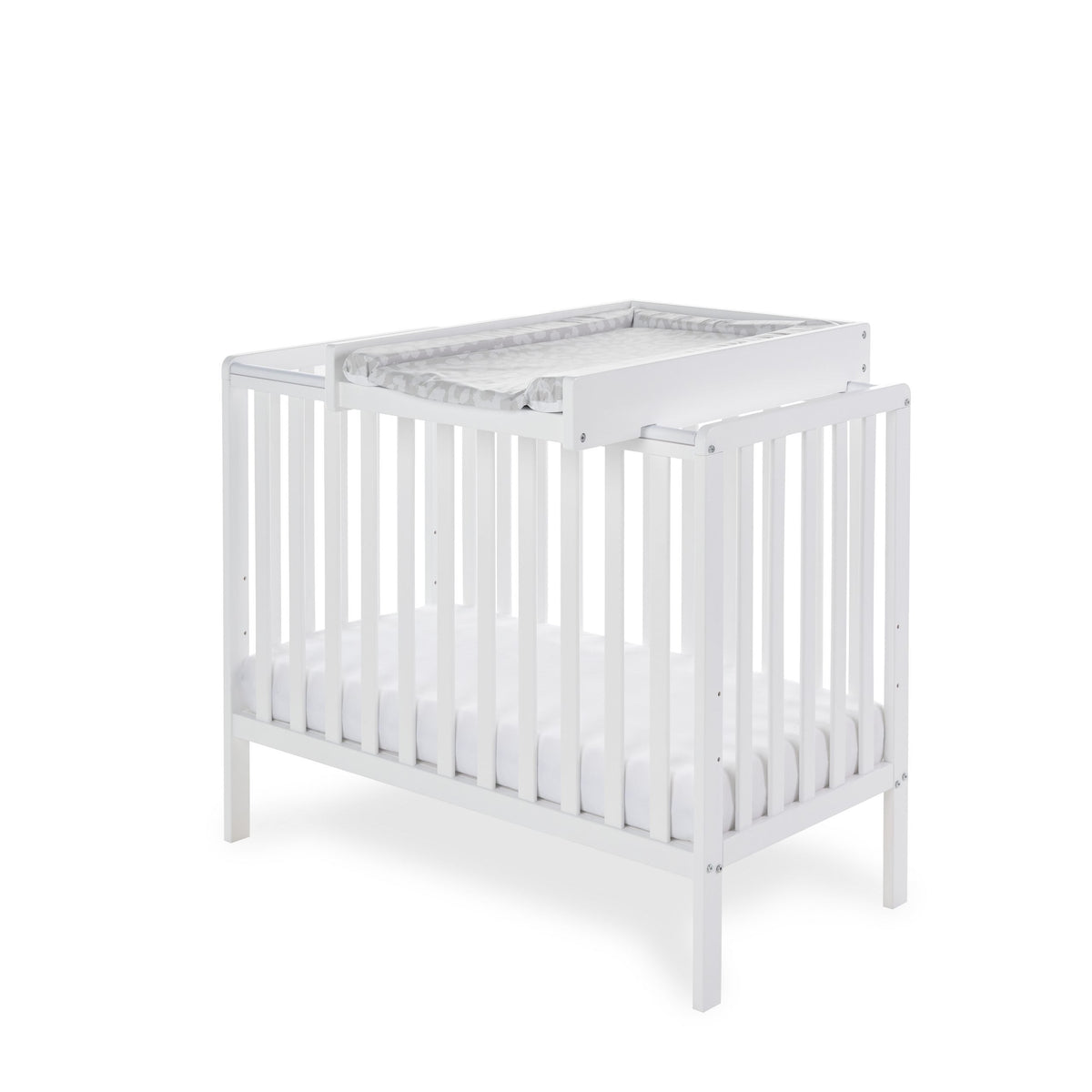 Bantam Space Saver Cot + Cot Top Changer - White | Obaby – Junior Bambinos