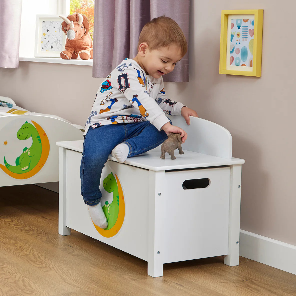 Dinosaur Wooden Toy Box | Kids Toy Box | Liberty House Toys – Junior ...