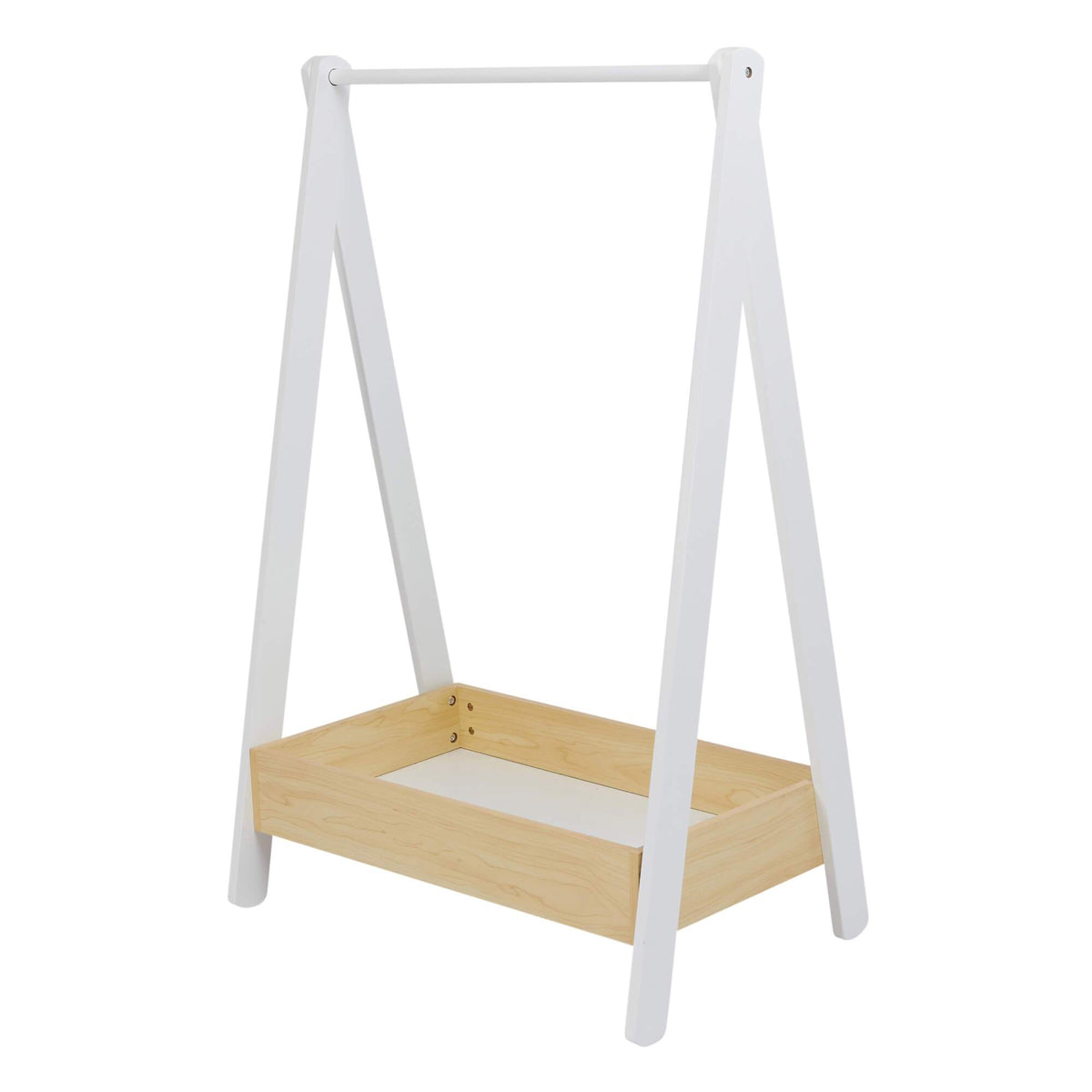 Kids Dressing Rail | White and Pine | Hanging Rails | Liberty House Toys