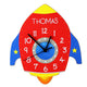 Personalised Rocket Wooden Wall Clock – Junior Bambinos
