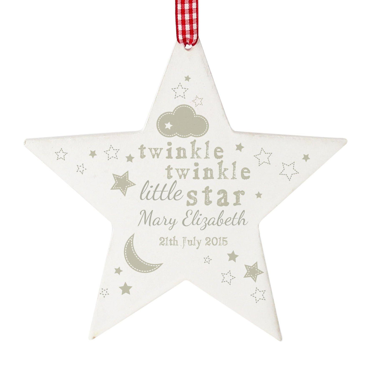 Twinkle Twinkle - Wooden Star Decoration – Junior Bambinos