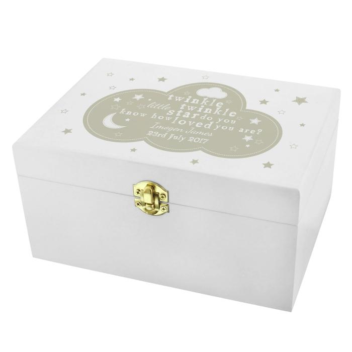 Twinkle Twinkle Wooden Keepsake Box - Personalised – Junior Bambinos